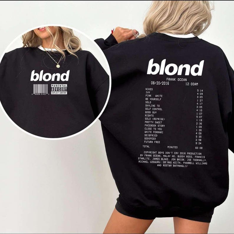 Frank Ocean Car Album Sweatshirt, Blond Hoodie, Frank Blond Hoodie, Blond Sweater, Frank Ocean ...