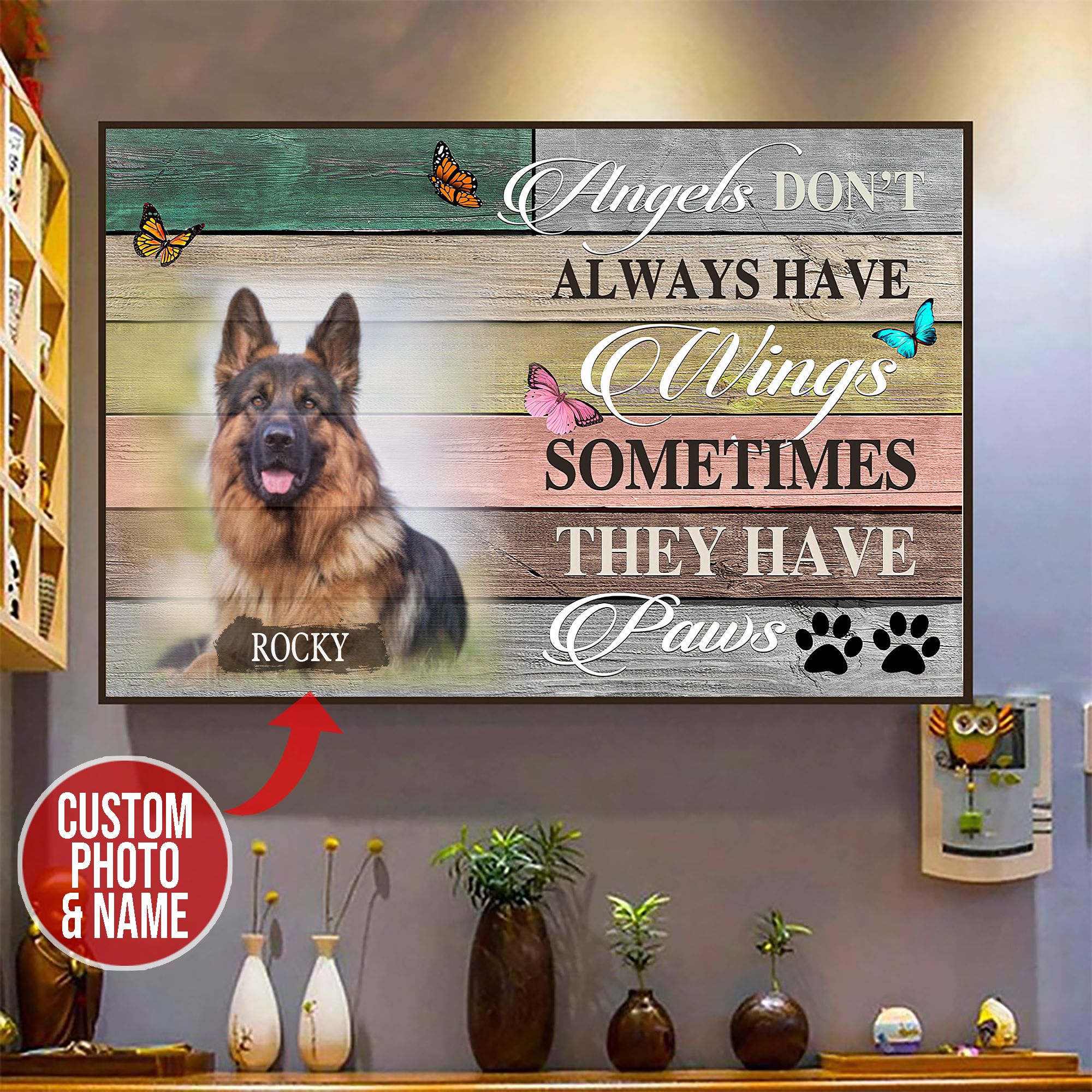 GERMAN SHEPHERD - POSTER - ANGELS - Poster Art Design GERMAN SHEPHERD - POSTER - ANGELS - Poster Art Design