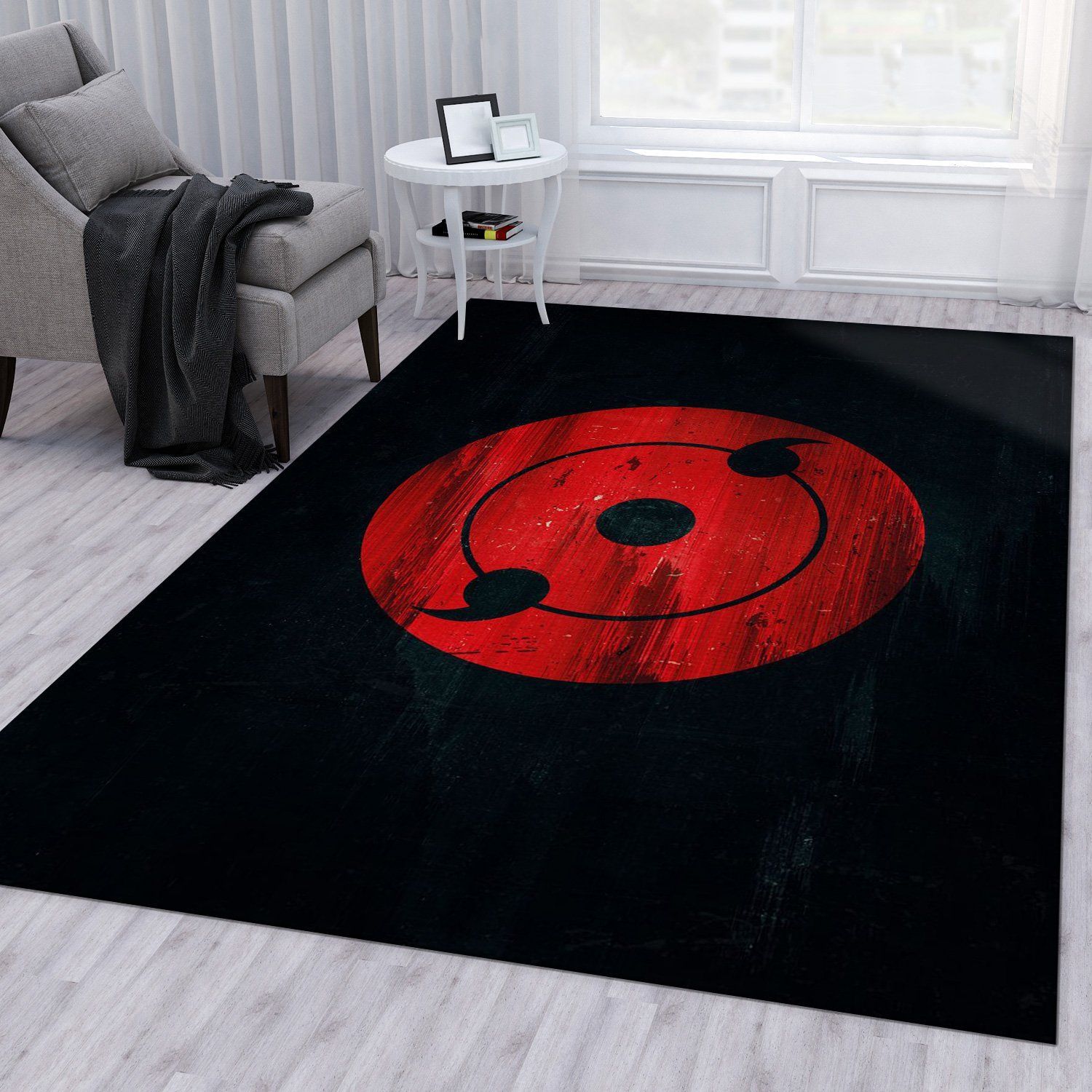 Mangekyou Sharingan Rug Bedroom Rug US Gift Decor