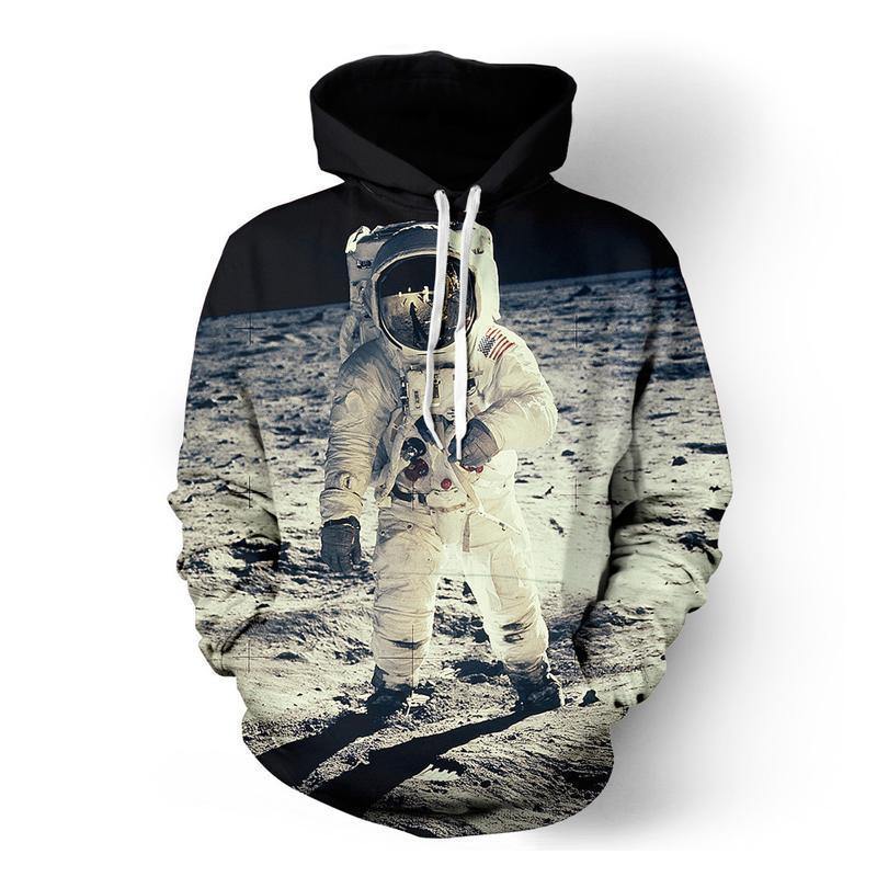 3D Print Hoodie – Galaxy Spaceman Pattern Pullover Hoodie Css056 ...