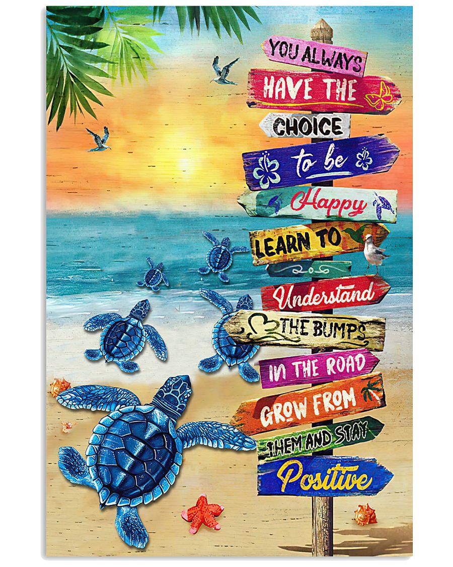Turtle Gift Beach Motivational Poster Vertical Poster - Poster Art Design