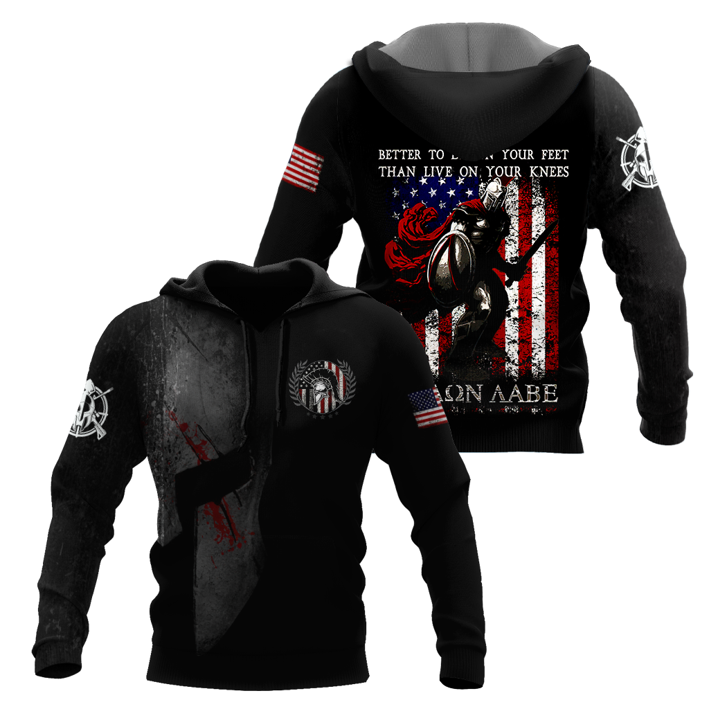 Better To Die On Your Feet Than Live On Your Knees 3D All Over Printed Better To Die On Your Feet Than Live On Your Knees 3D All Over Printed