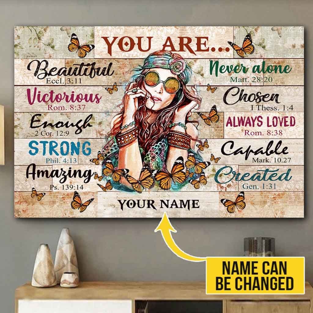 God Says You Are – Personalized Hippie Poster – Posterveto