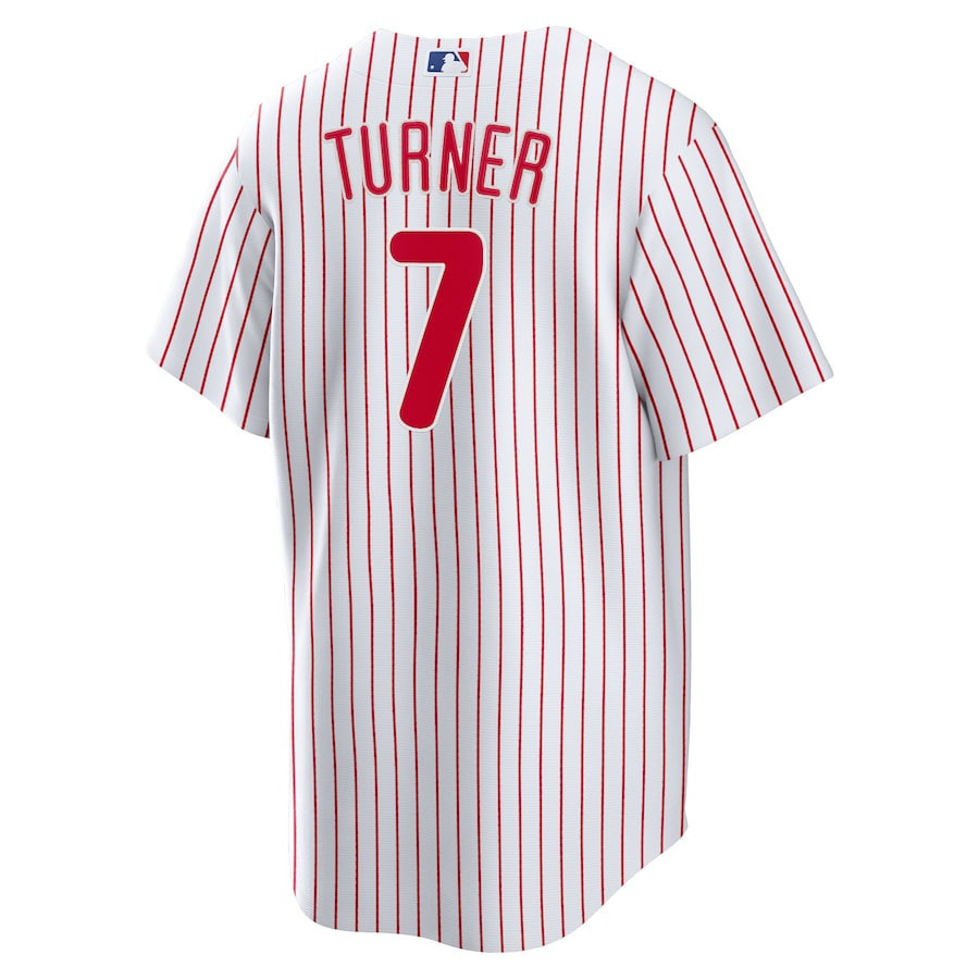 Trea Turner 7 Philadelphia Phillies Men Jersey – White - Gapostore Trea Turner 7 Philadelphia Phillies Men Jersey – White - Gapostore