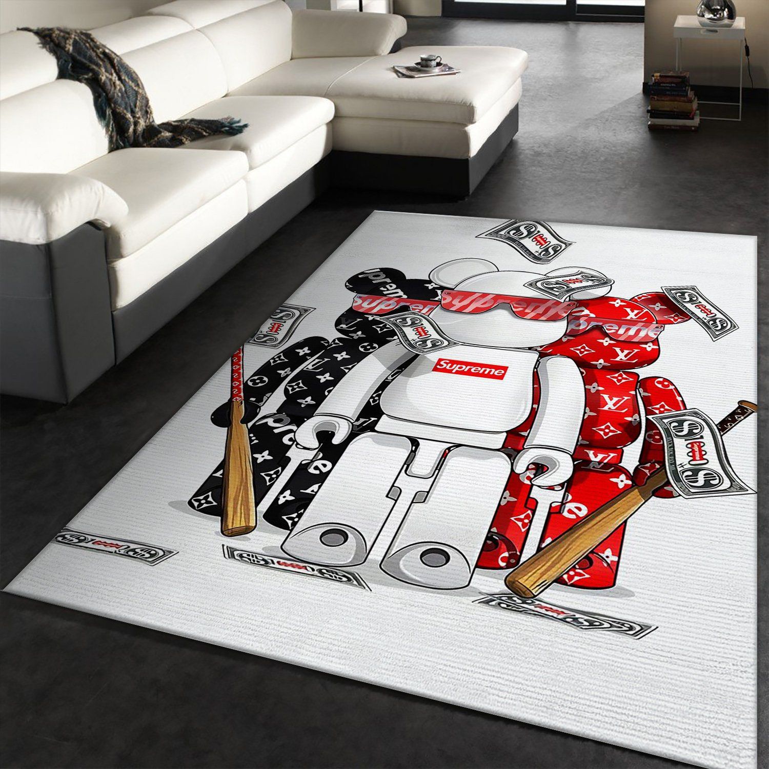 Bearbrick Rectangle Rug Bedroom Rug Home Decor Floor Decor