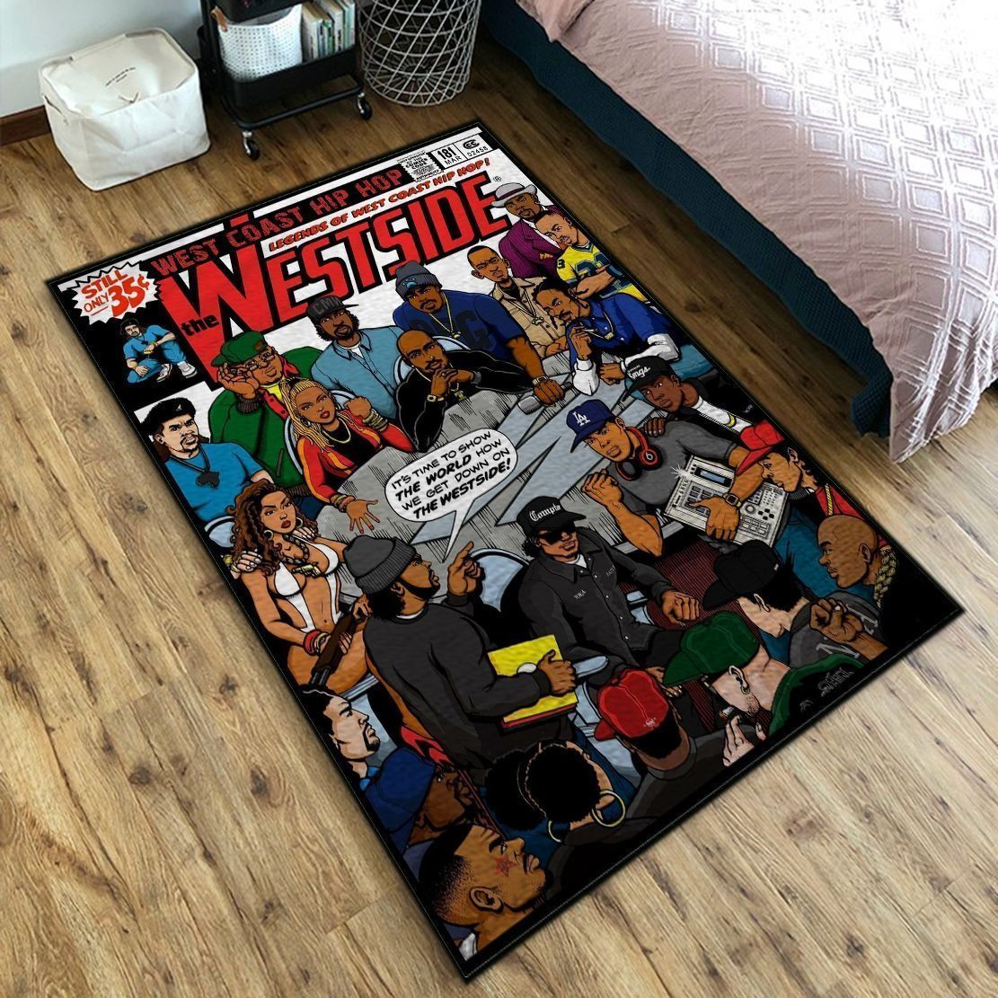 Legend of west coast hip hop Area Rug Floor Decor, Indoor Ourdoor ...