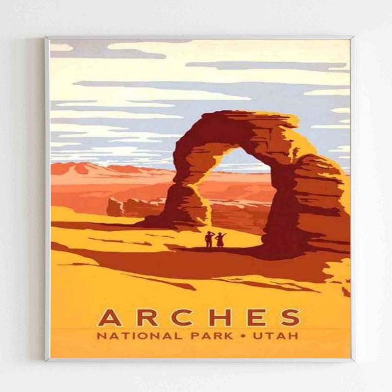Arches National Park Utah Travel Poster - Poster Art Design