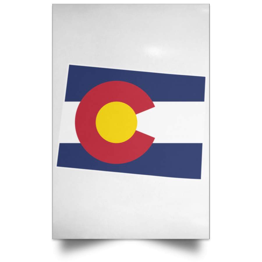 Colorado State FlagSatin Portrait Poster – Posterveto