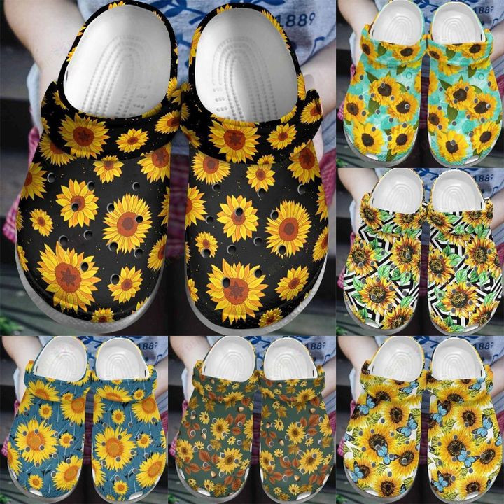 Sunflower Collection Crocss Classic Clogs Shoes For Men Women Kids ...
