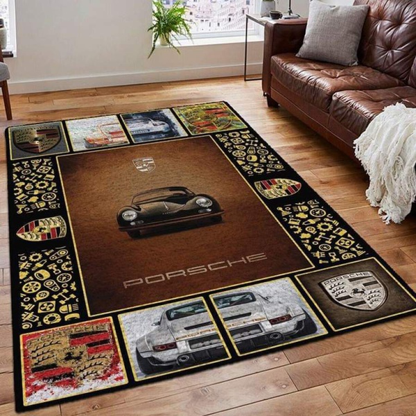 porsche fan living room rug - Pinkato Store