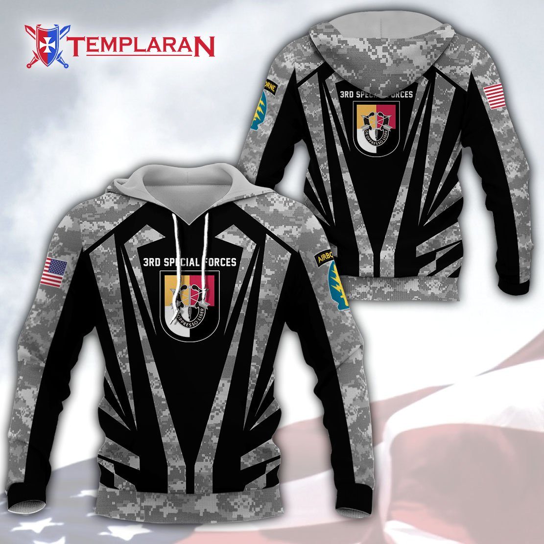 Us Army 3Rd Special Forces Group 3D Full Printing - Elsa Shirt