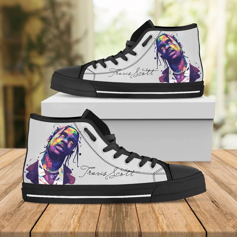 Travis Scott Music Rapper Custom High Top Signature Hip Hop Music ...