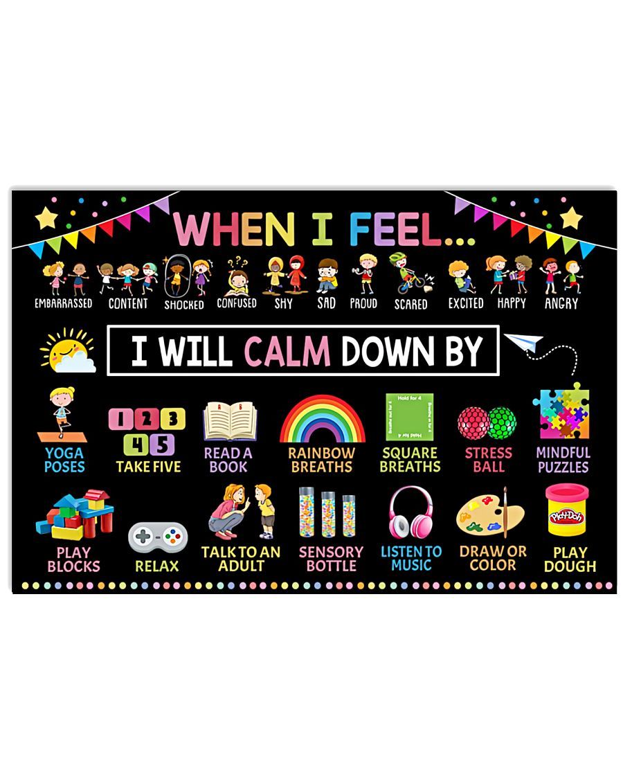 Teacher When I Feel I Will Calm Down By Landscape Canvas & Poster Gift ...