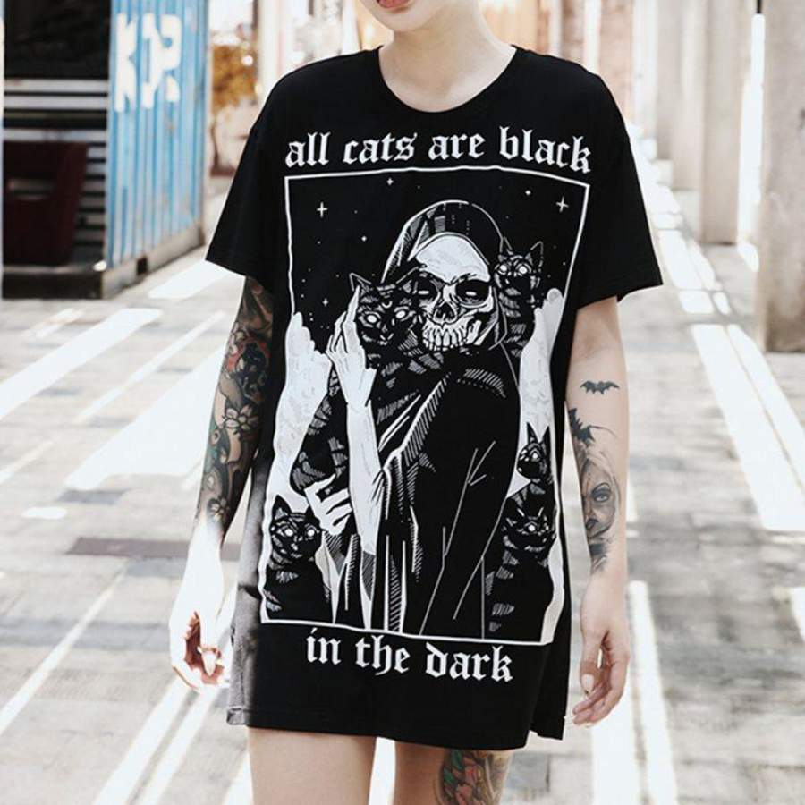 Punk Gothic Skull T-Shirt – Skull Art Prints