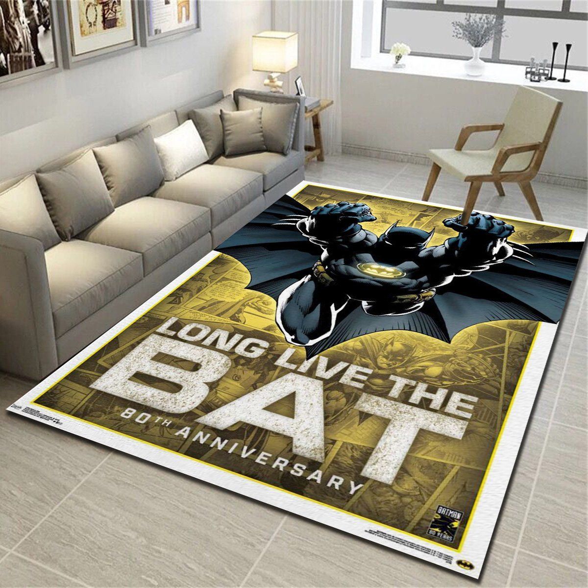 Dc Comics Batman 8th Anniversary Rugs, Living Room Bedroom Carpet ...