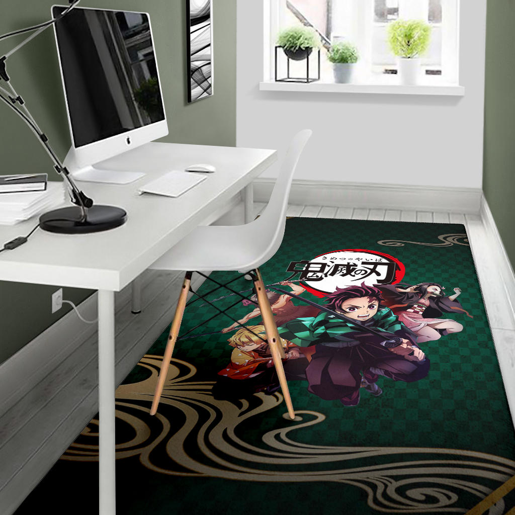 Demon Slayer Anime Area Rug | Main Characters Tanjiro Nezuko Zenitsu ...