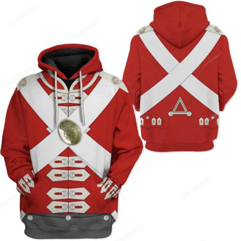 Historical Personage British Army 3D Printed Cosplay Hoodie - Jasaust Store