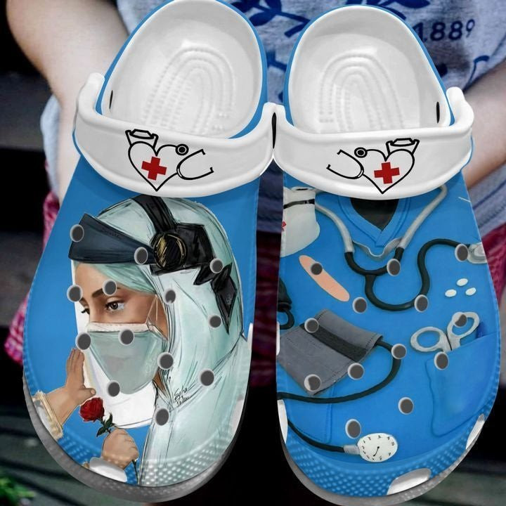 Angel Nurse Shoes Proud Of Nurse Crocss Clog For Men Women Kids ...