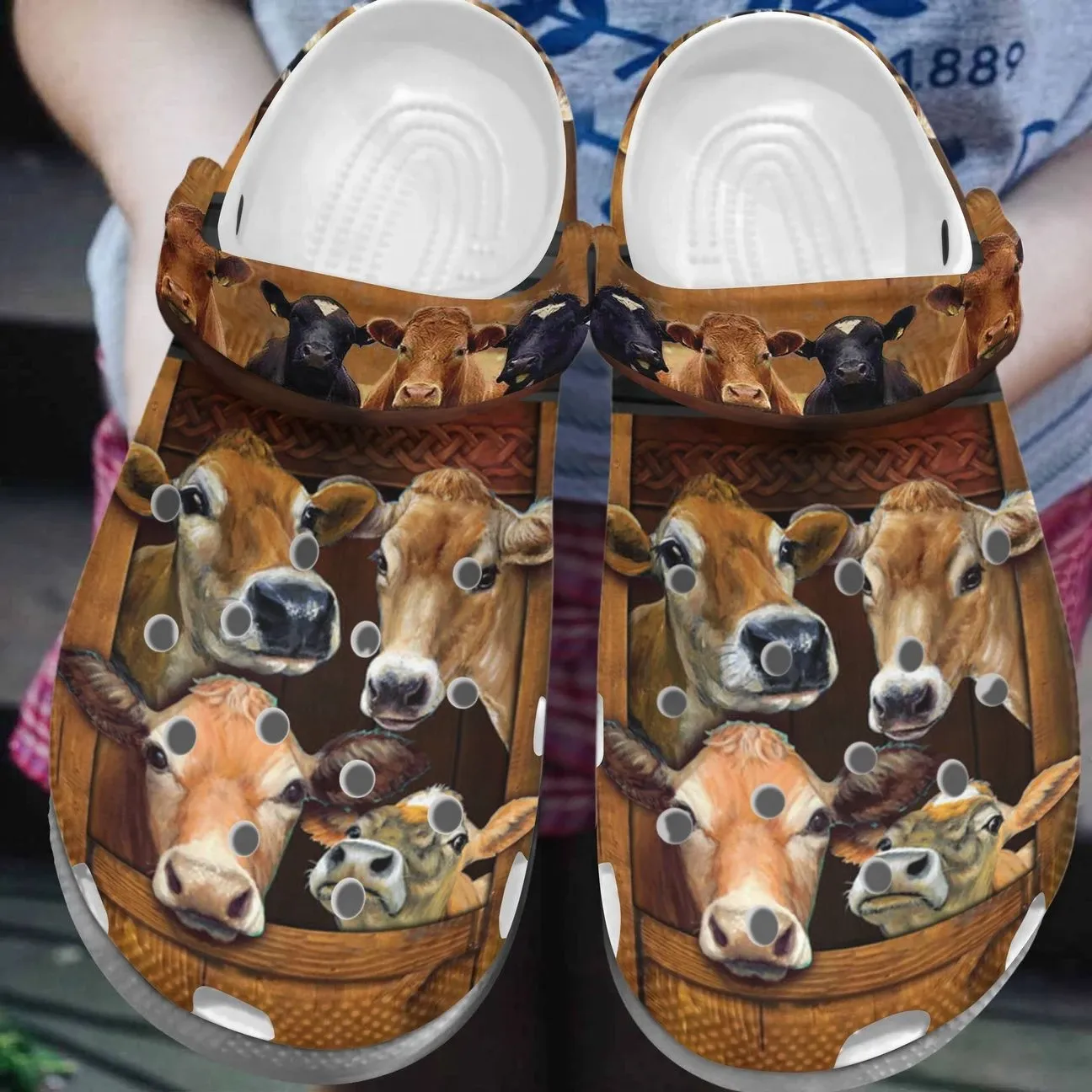 Cow Personalize Clog Custom Crocss Fashionstyle Comfortable For Women ...