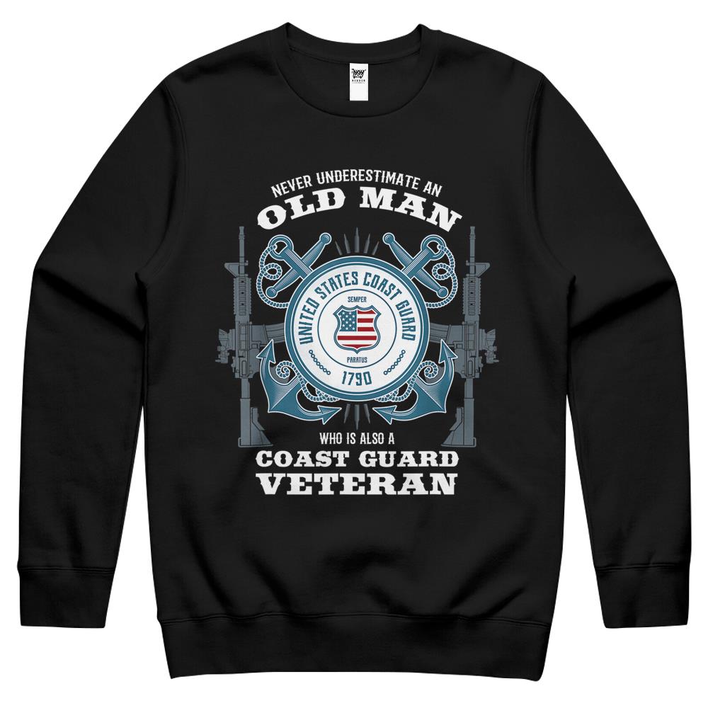 U.S Coast Guard Veteran Crewneck Sweatshirt - Intercept Inter National