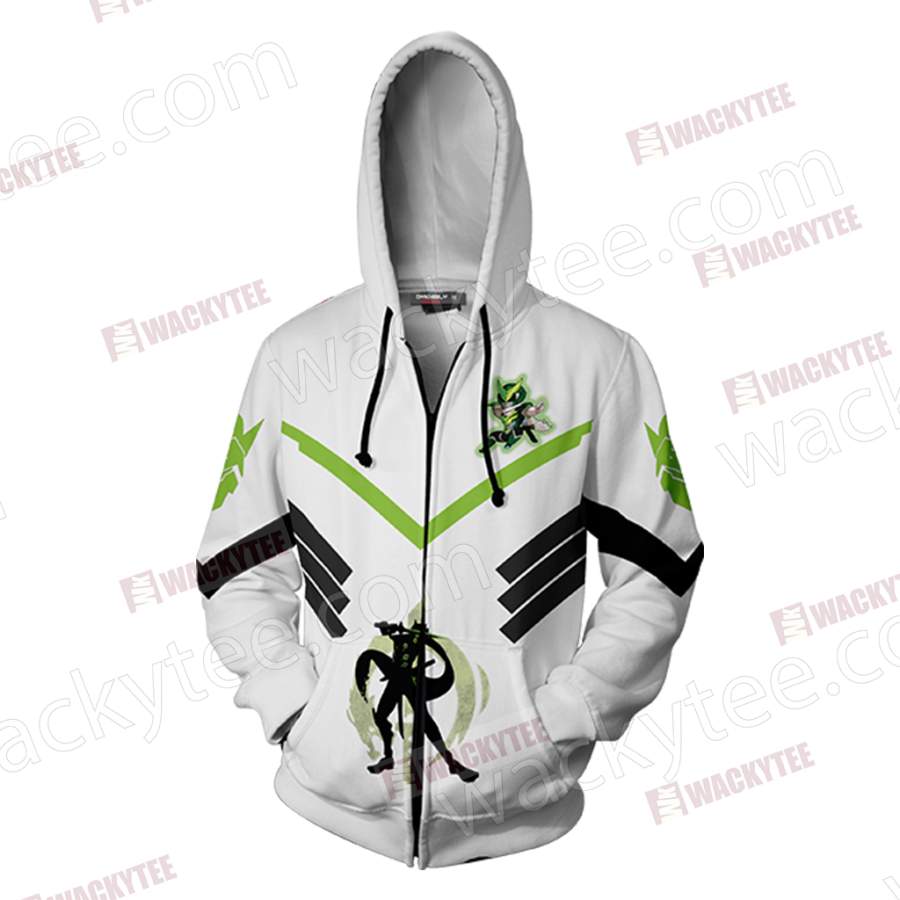 Overwatch - Genji Symbol Zip Up Hoodie Jacket - Redditprint Store