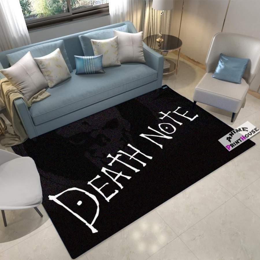 DEATH NOTE Area Rugs, Plain Anime Living Room Carpet, Home Floor Decor ...
