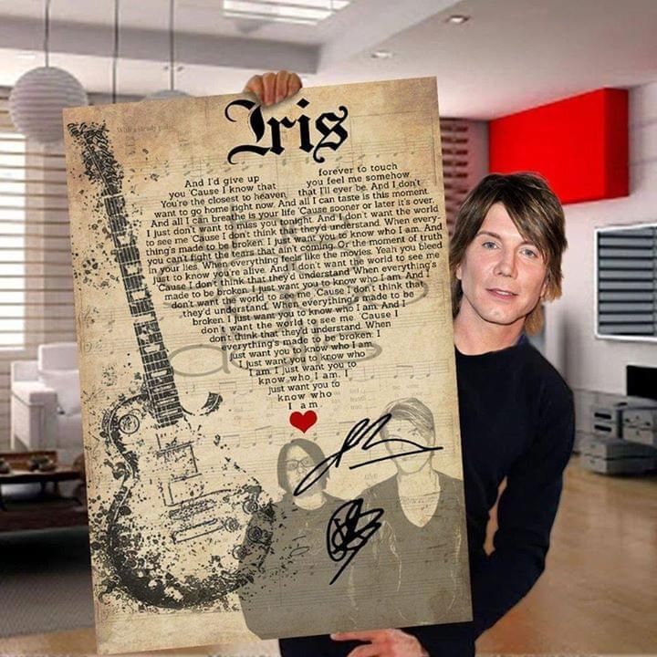 Iris Song Lyrics Heart Shape Goo Goo Dolls Members Signature For Fan ...