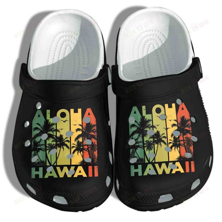 Aloha Hawaii Coconut Tree Crocss Classic Clogs Shoes For Men Women Kids ...