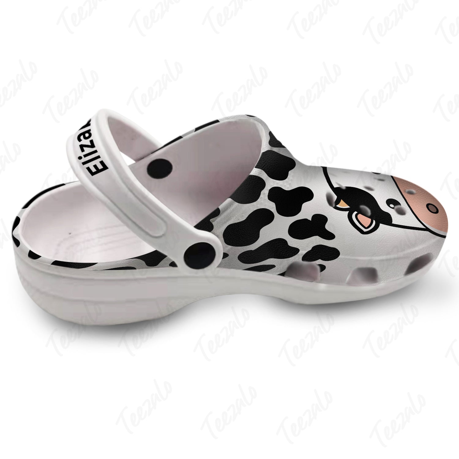 Cow Face Personalized Clogs Shoes With Your Name – Justbeperfect ...