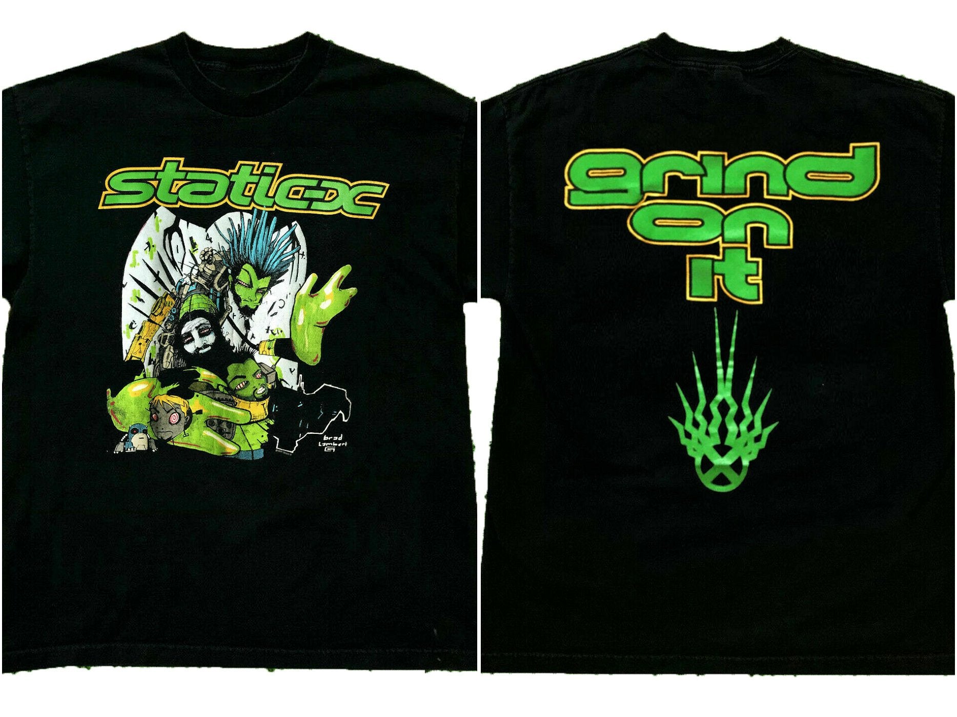Vintage 90S Static X Grind On It Tour Tshirt – Teepoem Ltd