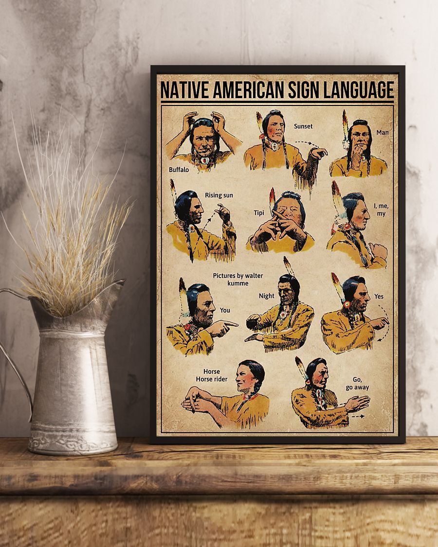 8KKSL-Native American Sign Language Vertical Poster - Poster Art Design
