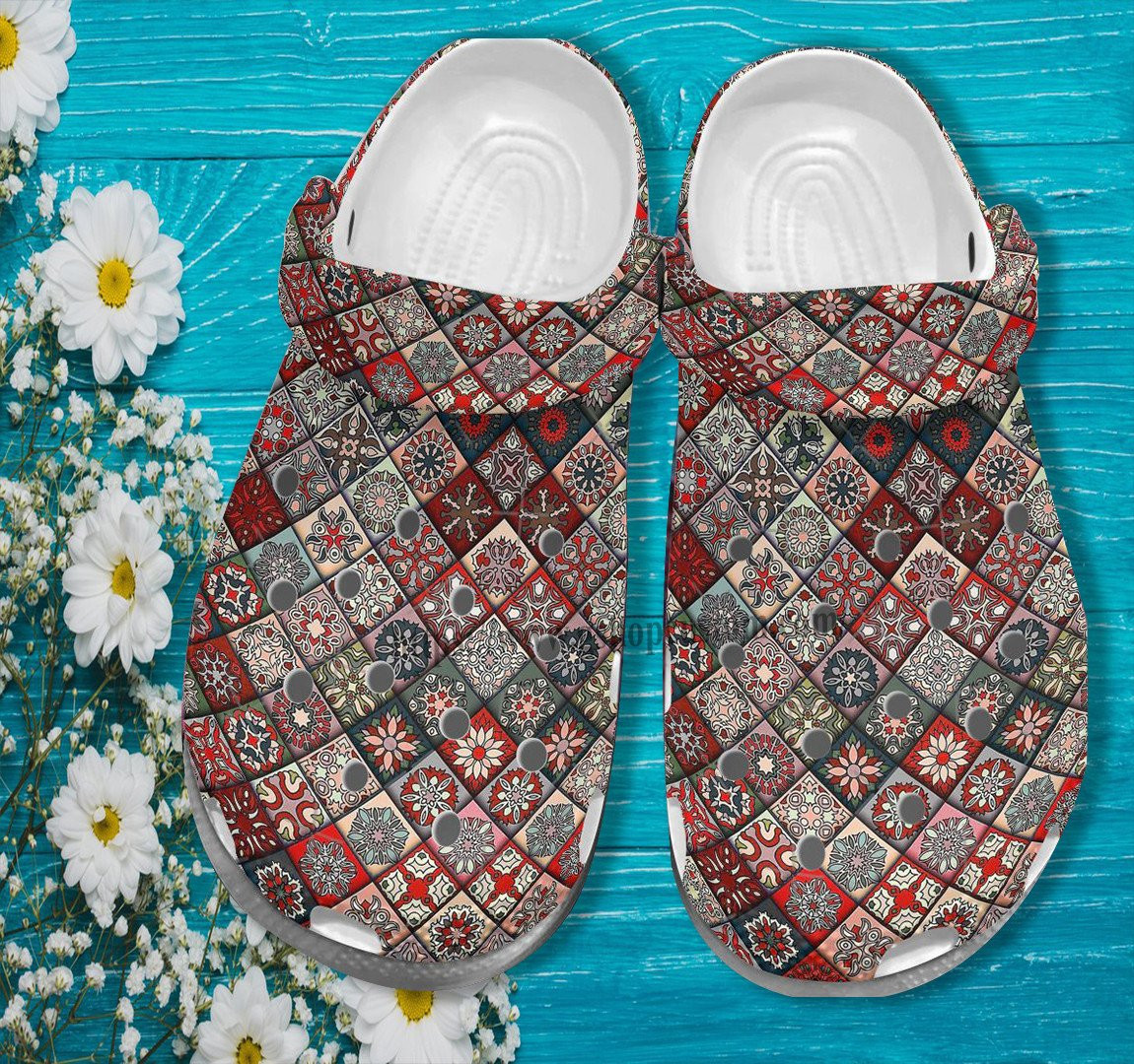 Native Boho Vintage Crocs Shoes Gift Mother Day 2022- Native Girl Boho ...