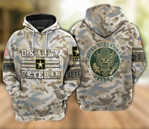Us Army Veteran Camo Pattern 3D All Over Printed - Jasaust Store