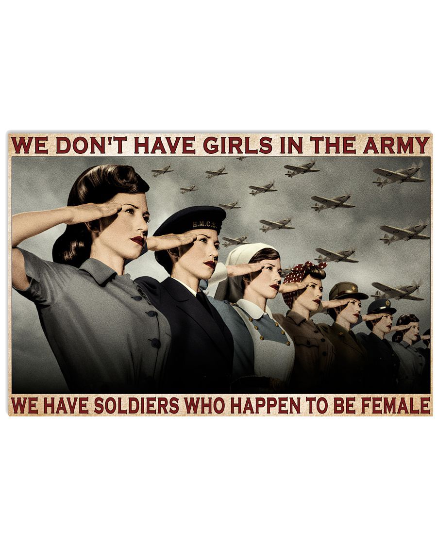 We Don’t Have Girls In The Army Poster And Canvas, Wall Decor, Wall Art ...