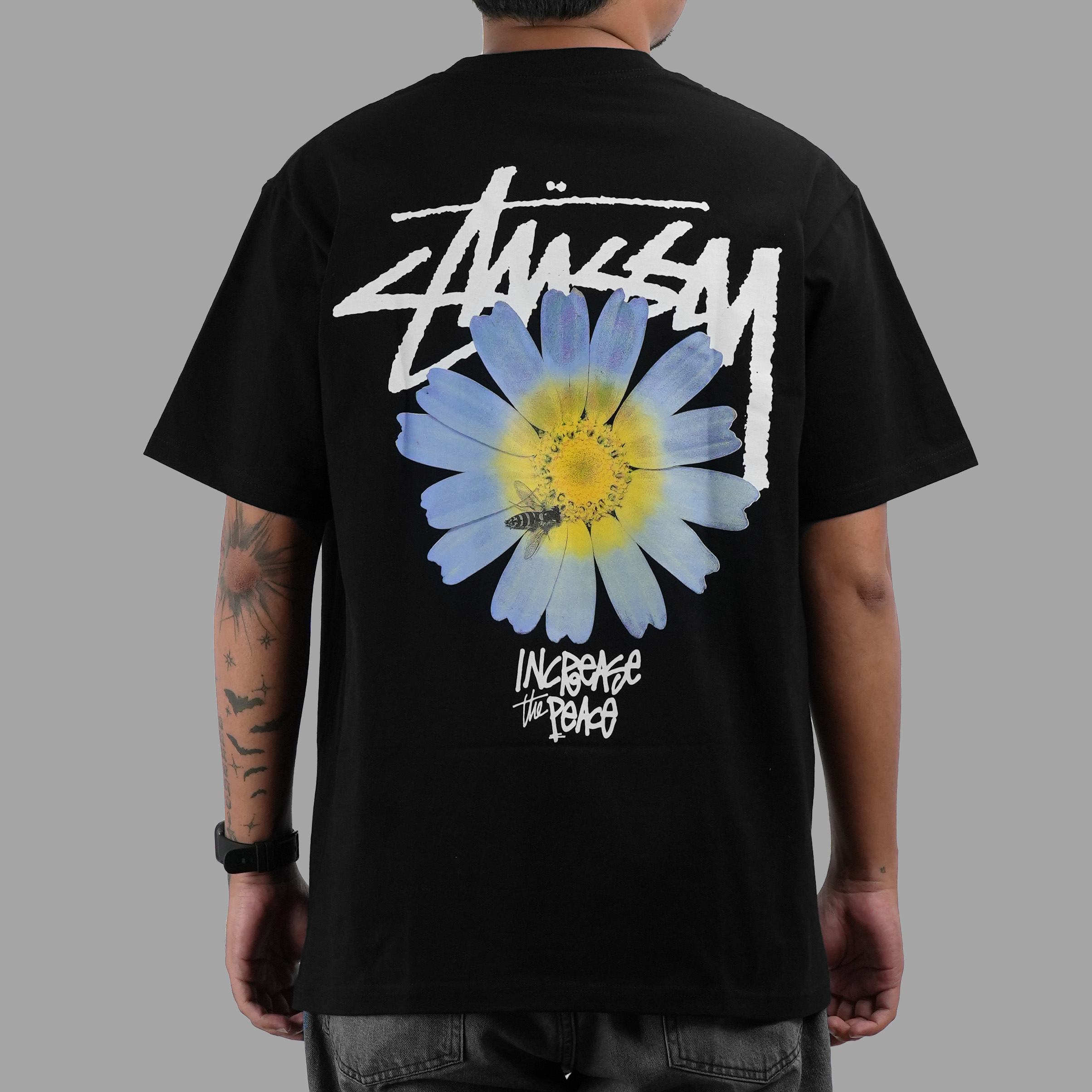 Stussy ITP Flower Black Tee – DRGGR Store